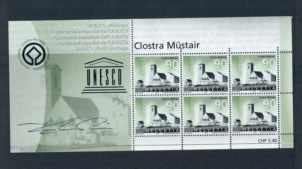 Unesco-Welterbe ° Clostra Müstair 6 x 90 Rp. Postfrisch | Kaufen auf ...