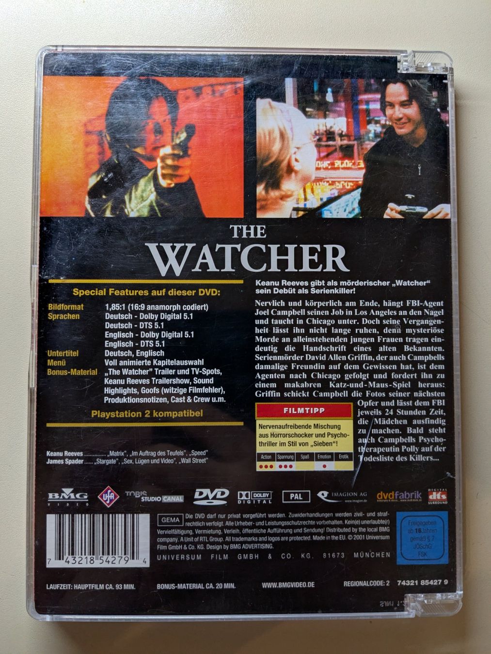 "The Watcher" mit Keanu Reeves [DVD] (Gebraucht) in Port für CHF 1 ...