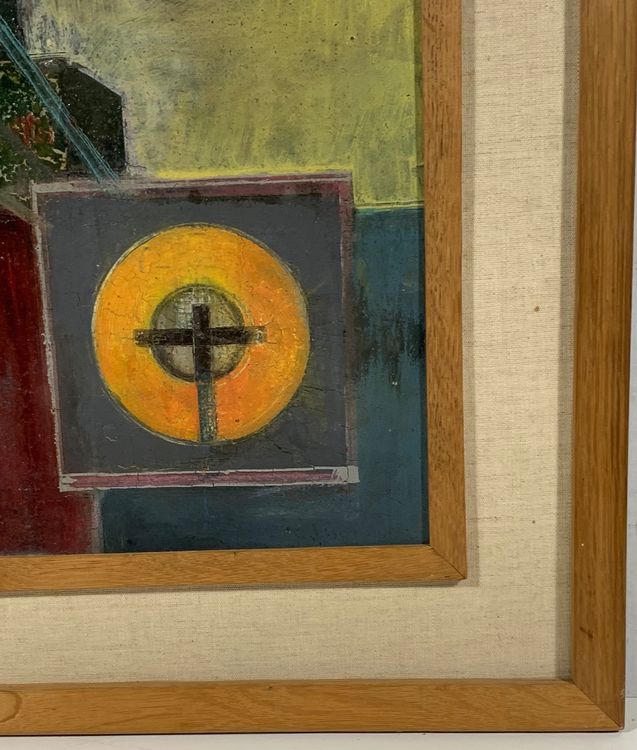 Hans Rudolf Schiess (1904-1978) Gemälde Kreuz im Weltall (Gebraucht) in ...