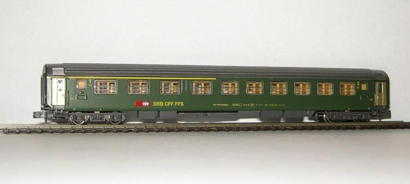 2er Set Spur N Hobbytrain 20002 und 20003 Personenwagen SBB (Gebraucht ...