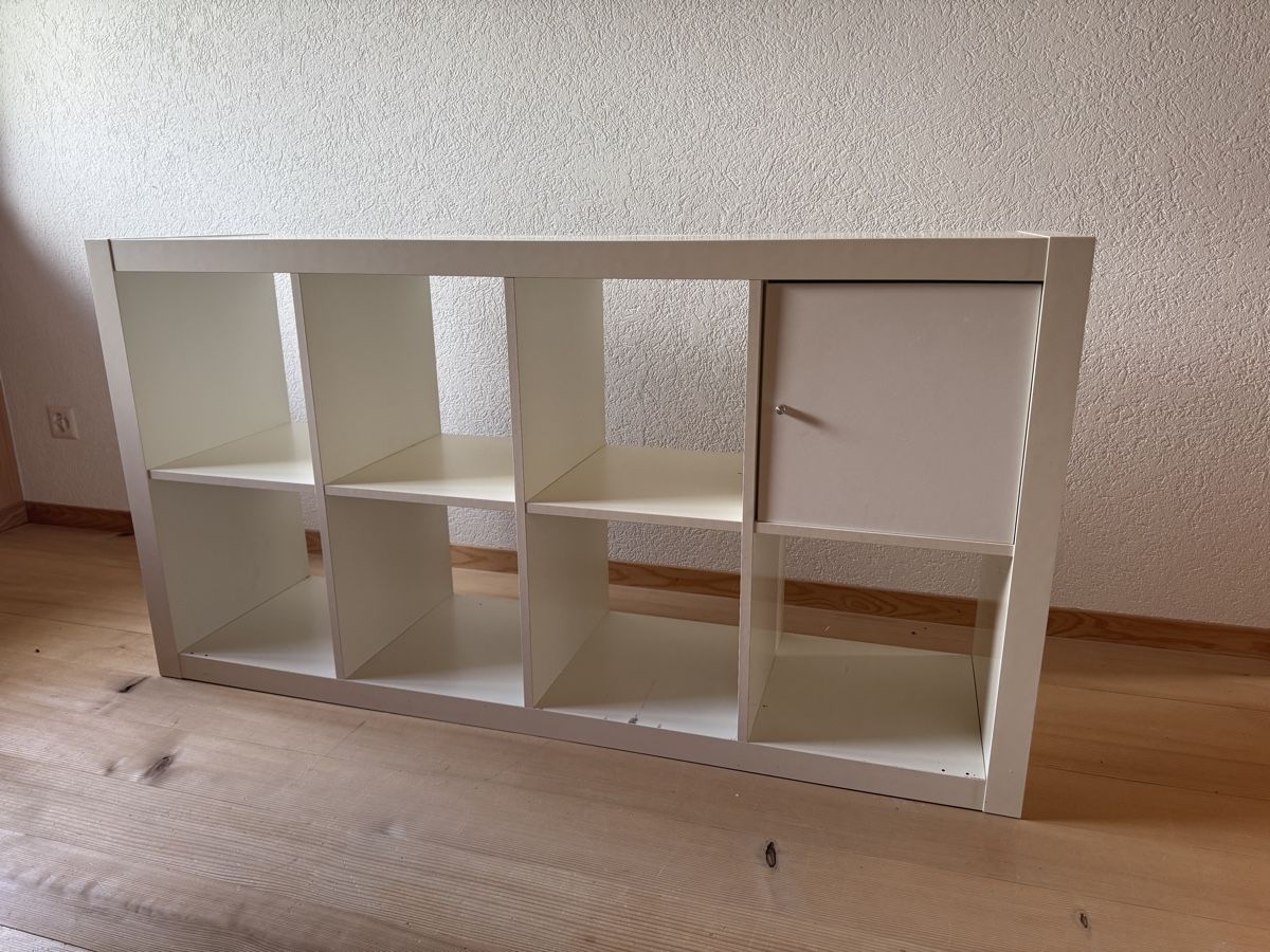 Ikea Kallax Regal, weiss, 8 Fächer - Top Zustand! (Gebraucht) in ...
