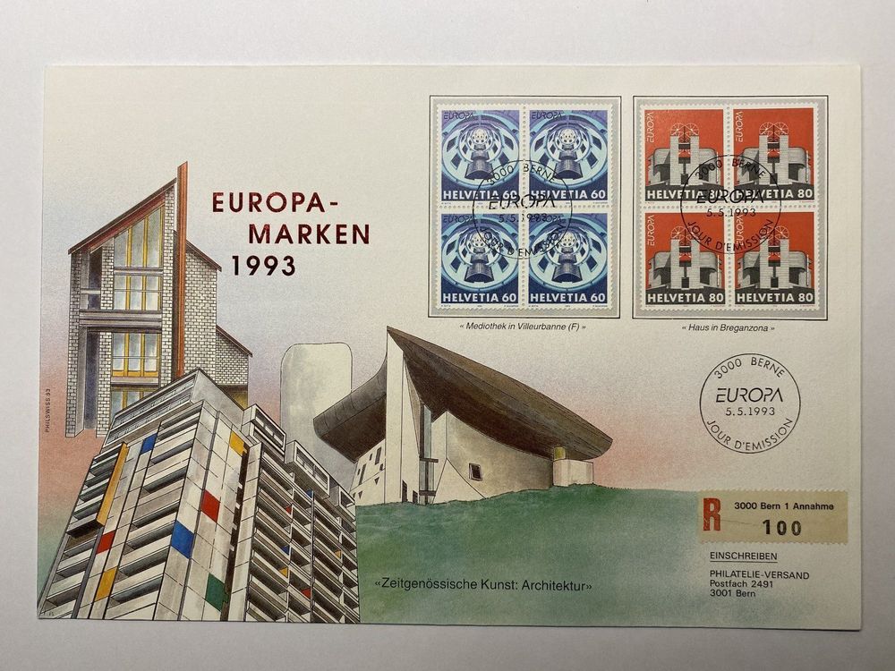 FDC Grossbrief Europa-Marken 1993 ET | Kaufen auf Ricardo