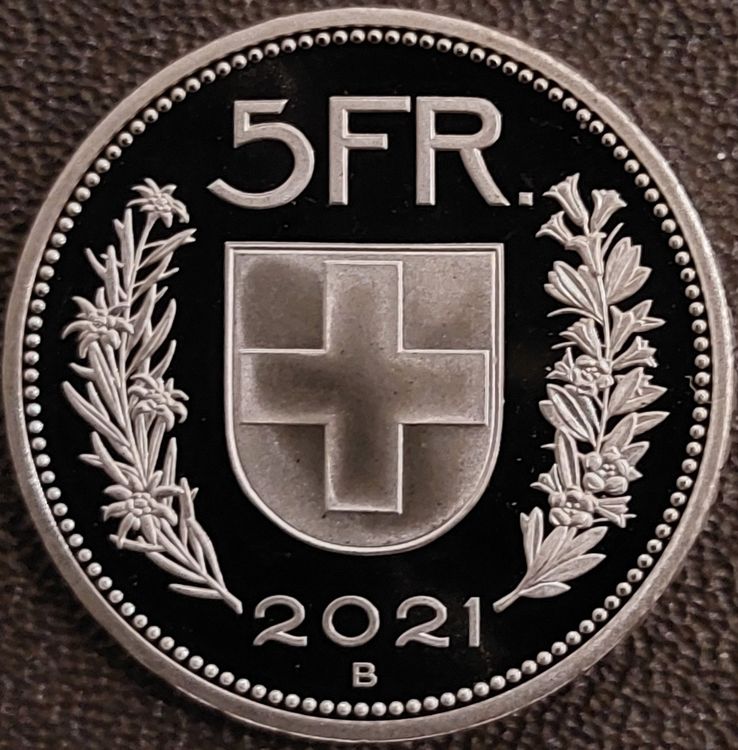 5 Franken 2021 stgl. / aus Münzsatz (Neu (gemäss Beschreibung)) in Arch für CHF 15 – mit ...
