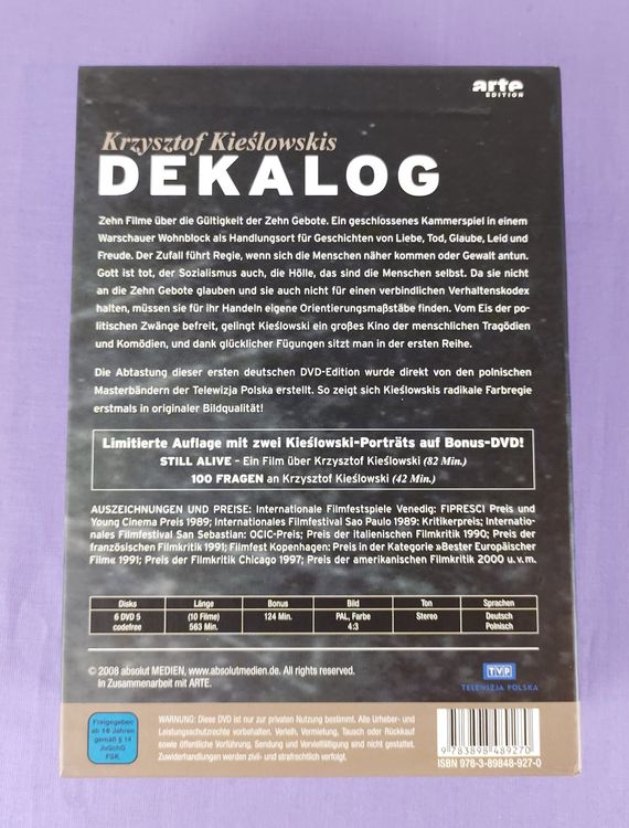 DVD-Box: Dekalog 1-10 (Kieslowski) (Gebraucht) in für CHF 24.9 – mit ...
