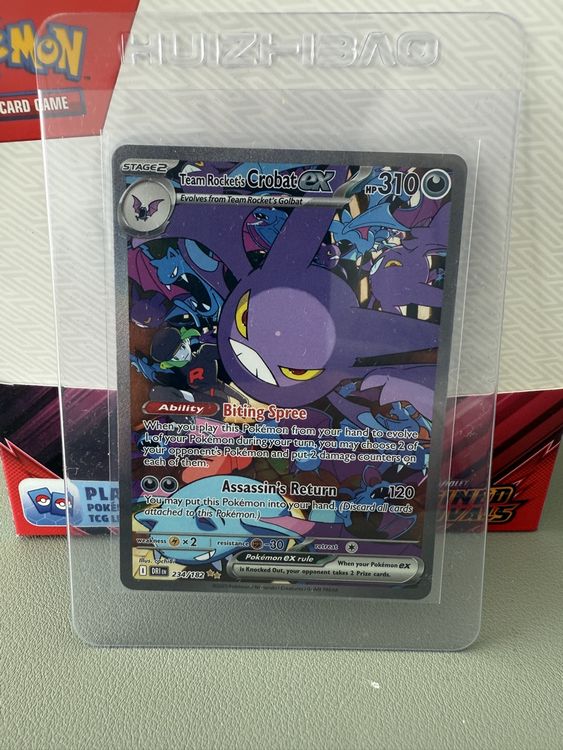 Team Rocket's Crobat ex 234/182 Sv10: Destined Rivals Holo (Neu (gemäss Beschreibung)) in ...
