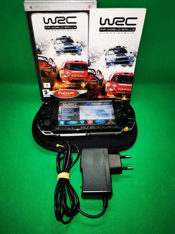 PSP Playstation Portable Konsole Schwarz + WSC World Rally (Gebraucht ...