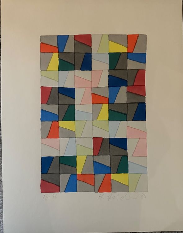 Hans Fischer konkrete Aquarell Handsig (Gebraucht) in Hochdorf für CHF 20 – mit Lieferung auf ...