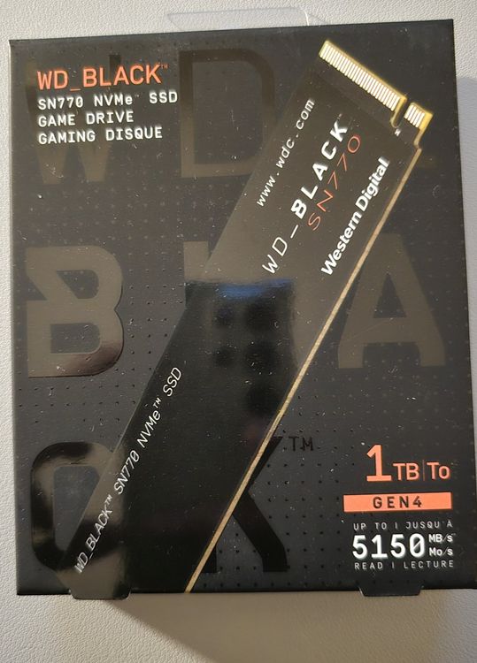 Western Digital WD Black SN770 NVME Game Drive 1TB neu (Neu und ...