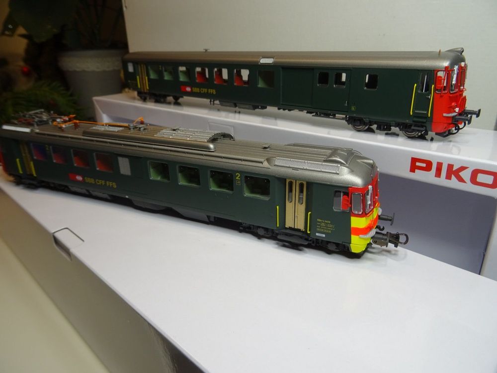 PIKO 96832 SBB RBe 4/4 Seetal Triebwagen + BDt grün/rot DC (Neu (gemäss ...