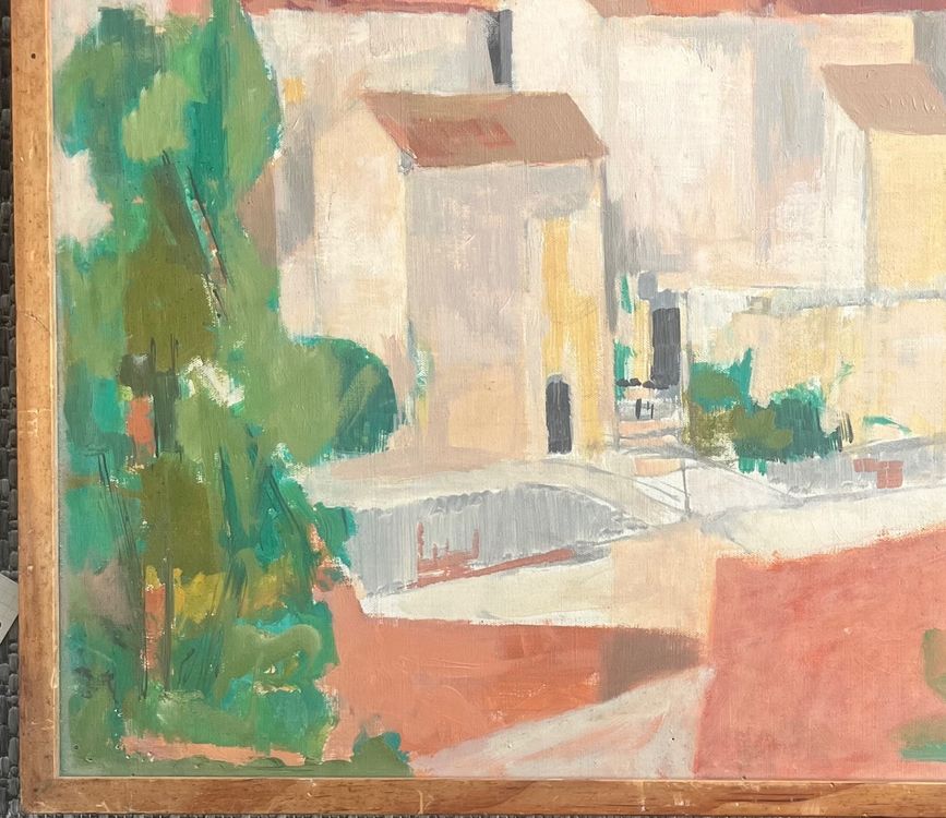 Jean Jacques Gut (1924-2002) Häuser Ansicht Gemälde | Kaufen auf Ricardo