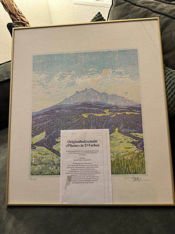 Originalholzschnitt Pilatus von Arnold Imhof (Gebraucht) in Rotkreuz für CHF 270 – mit Lieferung ...
