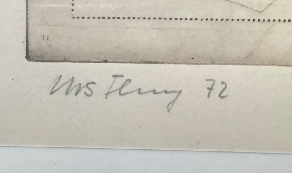 Urs FLURY (1937-2005) Aquatinta Radierung Handsigniert (Gebraucht) in Root für CHF 5 – mit ...