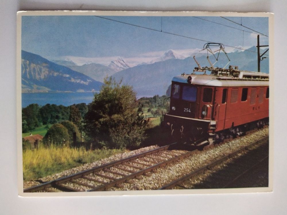 Alte Postkarte Lötschbergbahn Thunersee Berneroberland Ba... (Gebraucht) in Ohmstal für CHF 3 ...