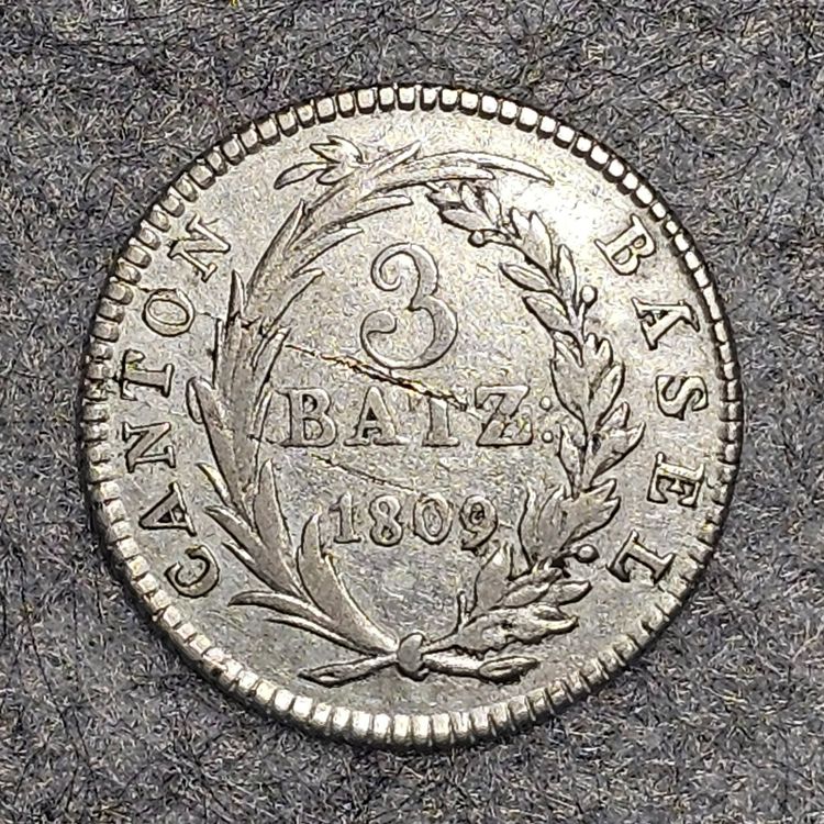 Bâle, Canton - 1809 - 3 batzen (argent/silber) - TTB/SS (Gebraucht) in ...