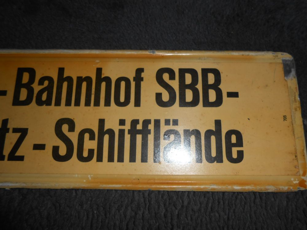 BVB Basel, original Haltestellen Schild, 50er Jahre | Kaufen auf Ricardo