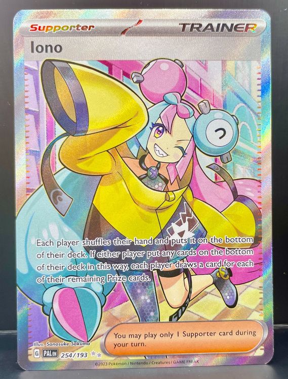 Iono Trainer Pokemon Sammelkarte 254/193 EN / Foil ** (Neu (gemäss ...
