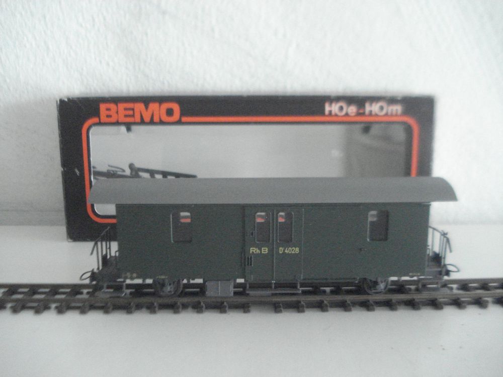 Bemo H0m: Gepäckwagen RhB D2 4028 grün, 3264, OVP, wie neu | Acheter ...