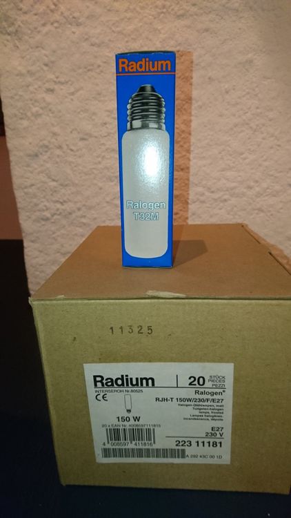 5 Profi Halogenlampen 150 Watt / E27 von RADIUM. Topqualität (Neu und ...