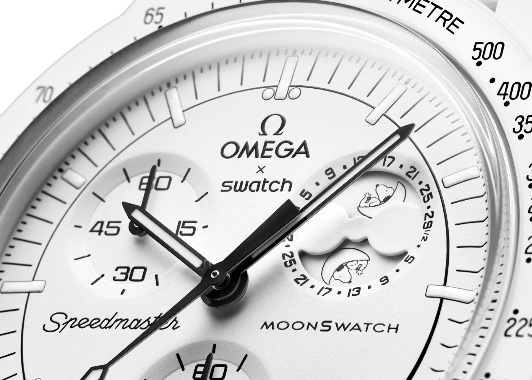 OMEGA X SWATCH Moonswatch MOONPHASE NEW MOON Snoopy (Neu und ...