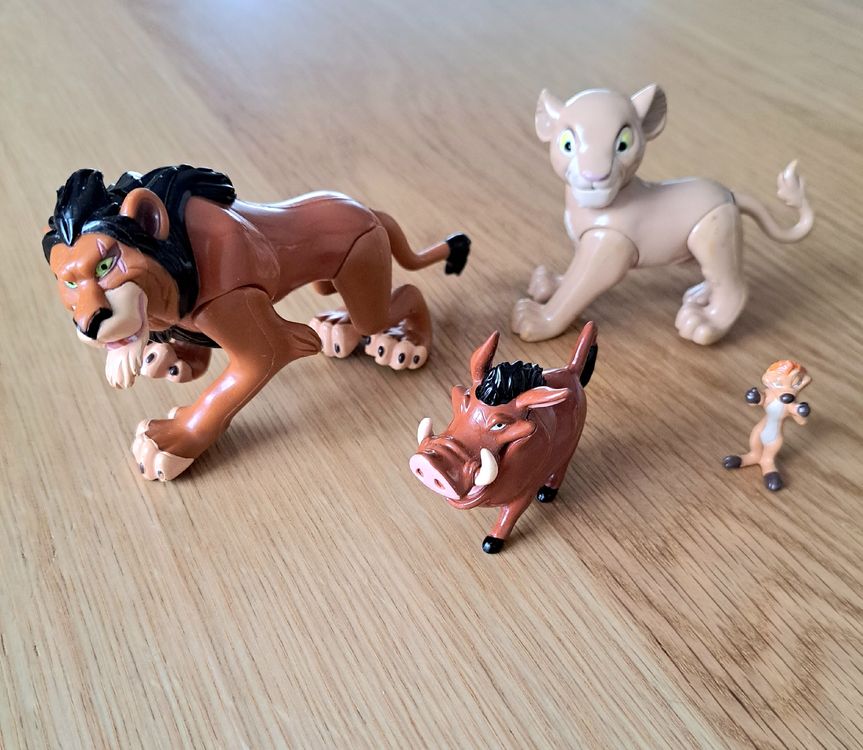 4 figurines "Roi lion" Disney. Scar, Nala, Pumba et Timon | Kaufen auf ...