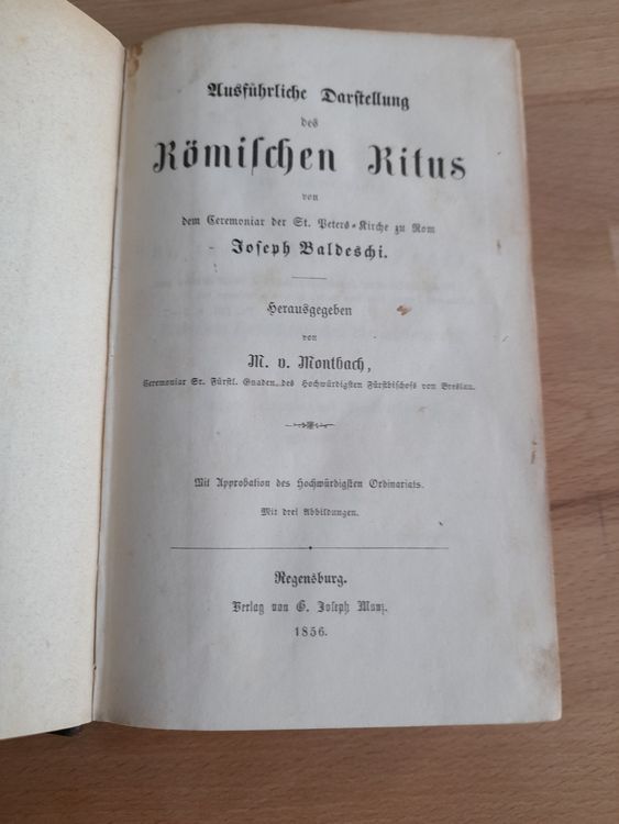 1856 Ausführlich Darstellung des Römischen Ritus, Baldeschi (Gebraucht ...