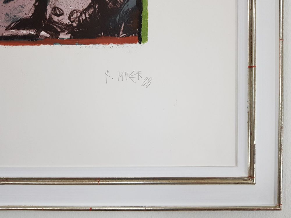 Rudolf Mirer Lithografie K.P. "Gesichter" (Gebraucht) in Obernau für CHF 390 – nur Abholung auf ...