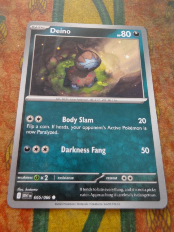 POKEMON Deino I WHT EN 065/086 HP80 2025 (D'occasion) à Romanel-sur ...