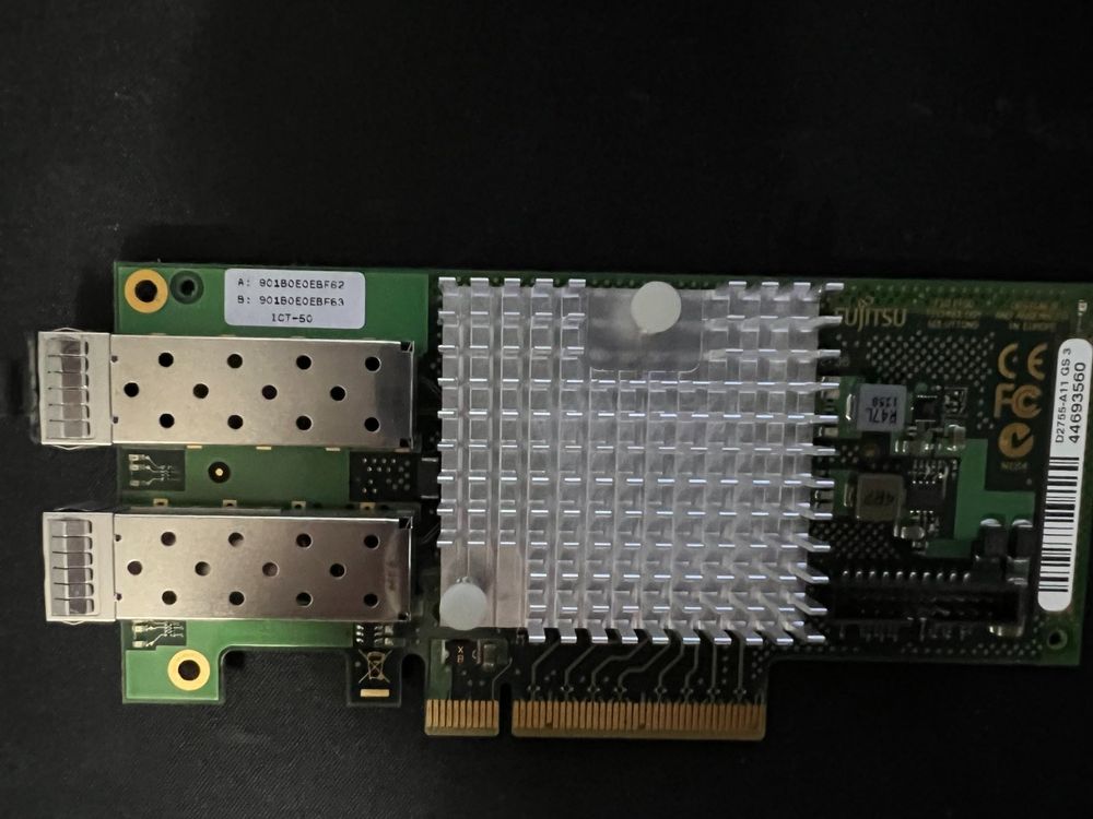 Fujitsu X520-DA2 Dual Port 10GbE SFP Low Profile PCIe 3.0 x8 (Gebraucht ...