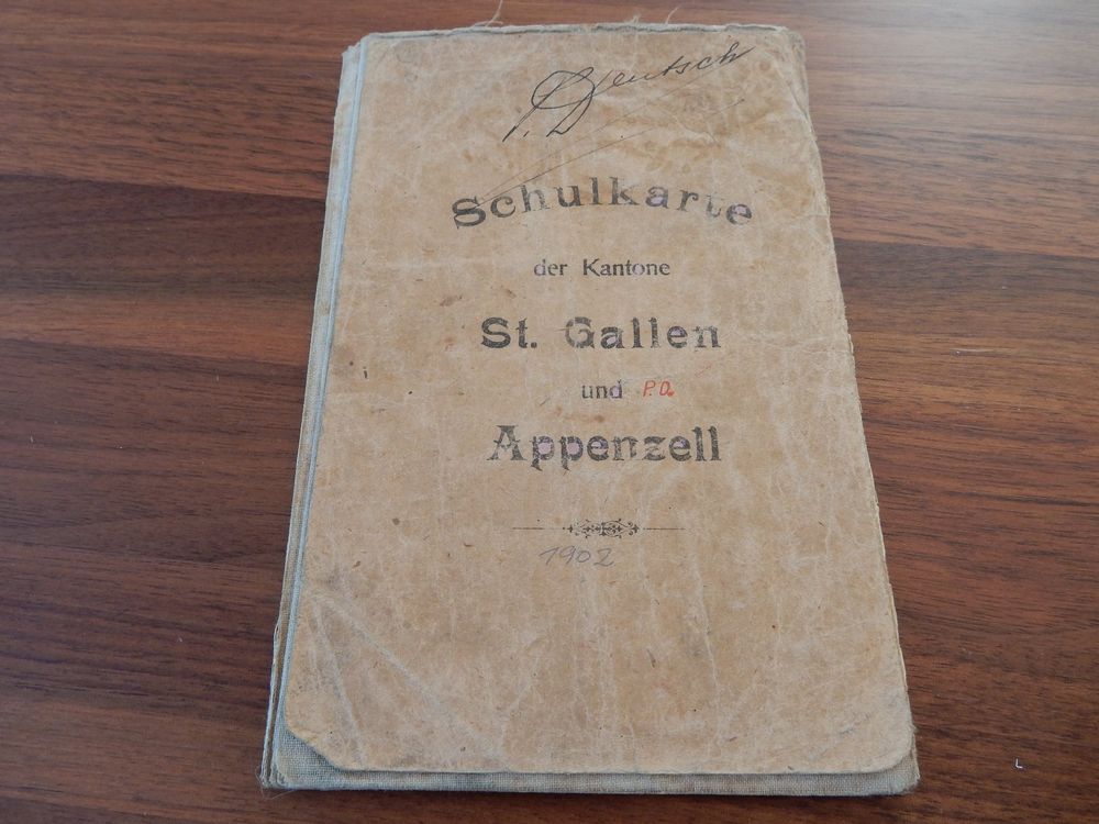 Schulkarte St.Gallen und Appenzell 1902 (Gebraucht) in Untervaz für CHF 20 – mit Lieferung auf ...
