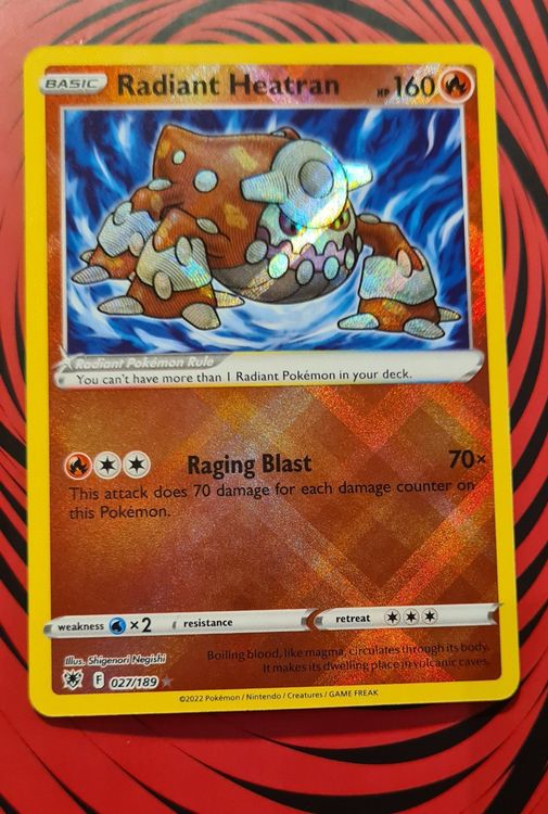 Radiant Heatran Pokemon Shiny Pokemonkarte (Neu (gemäss Beschreibung ...