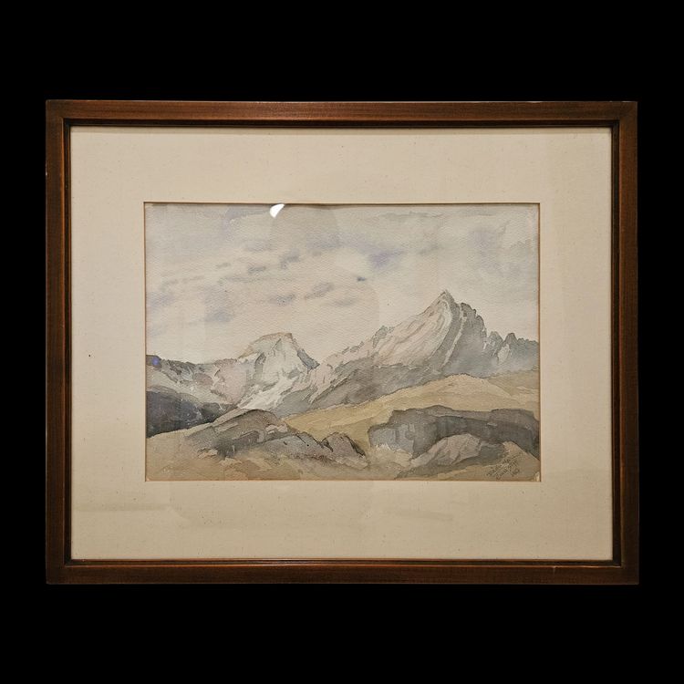 Gemälde von Schweizer Alpen Landschaft - Bächialp | Kaufen auf Ricardo