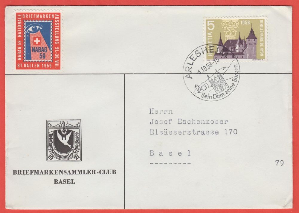 NABAG 1959 St. Gallen Vignette (Antik) in Sarmenstorf für CHF 3 – mit ...