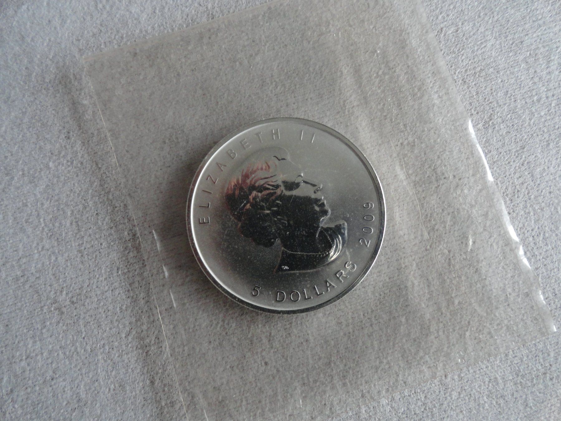 Silbermünze Kanada Maple Leaf 5 Dollars 2009 - Elizabeth II (Neu und ...
