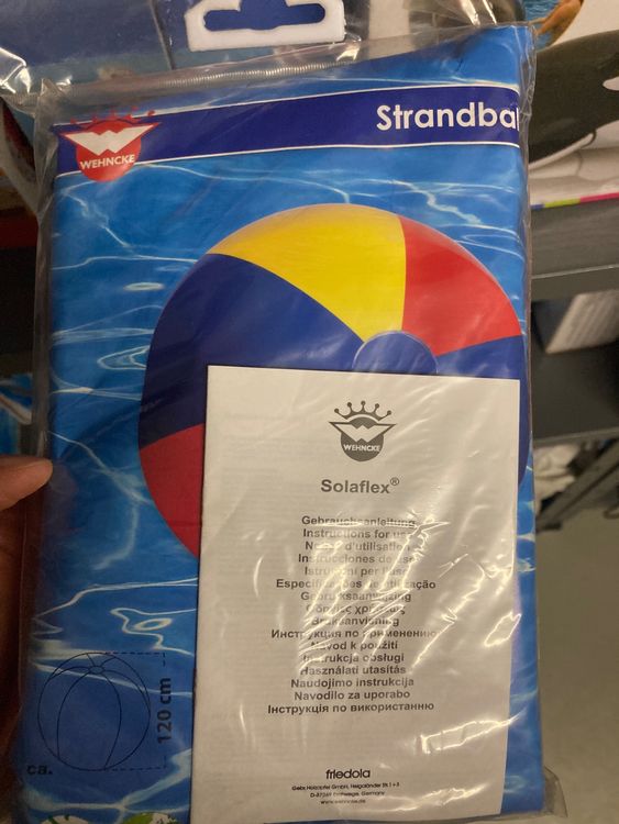 Aufblasbarer Wehncke 48“ / 122cm Wasserball/Beachball (Neu und ...
