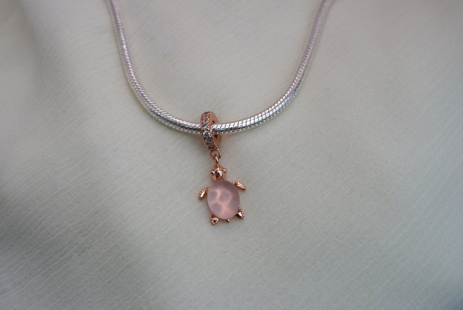 Charm "Schildkröte Rosé" zu Pandora 925 Silber (Neu (gemäss ...