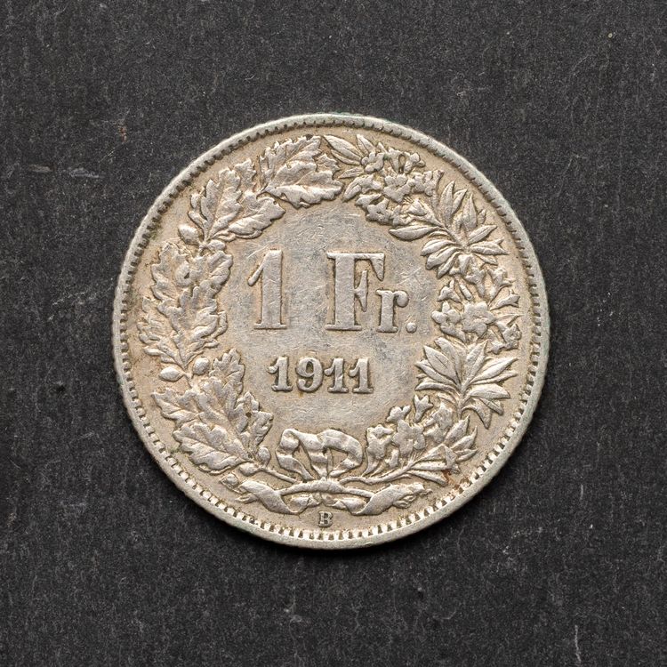 Silber CHF 1.- Helvetia 1911 B Münze Schweiz Swiss Franc (Gebraucht) in Eggenwil für CHF 5 – mit ...