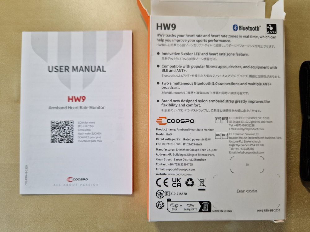 Brassard (ceinture) cardio Coospo HW9 – Neuf, jamais utilisé (Neu und originalverpackt) in ...