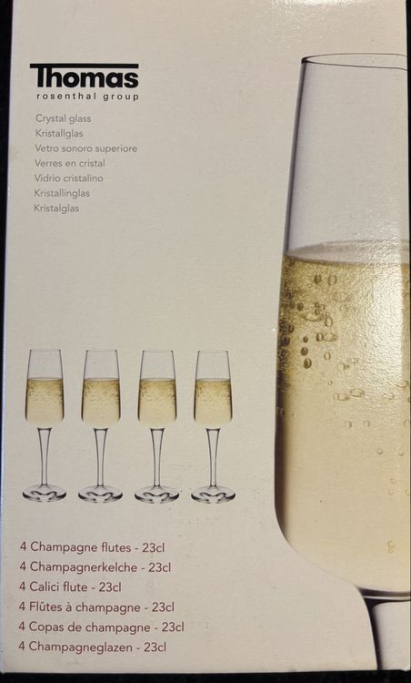 6 flûtes à champagne “Loft” Thomas Rosenthal group (Neuf avec emballage ...