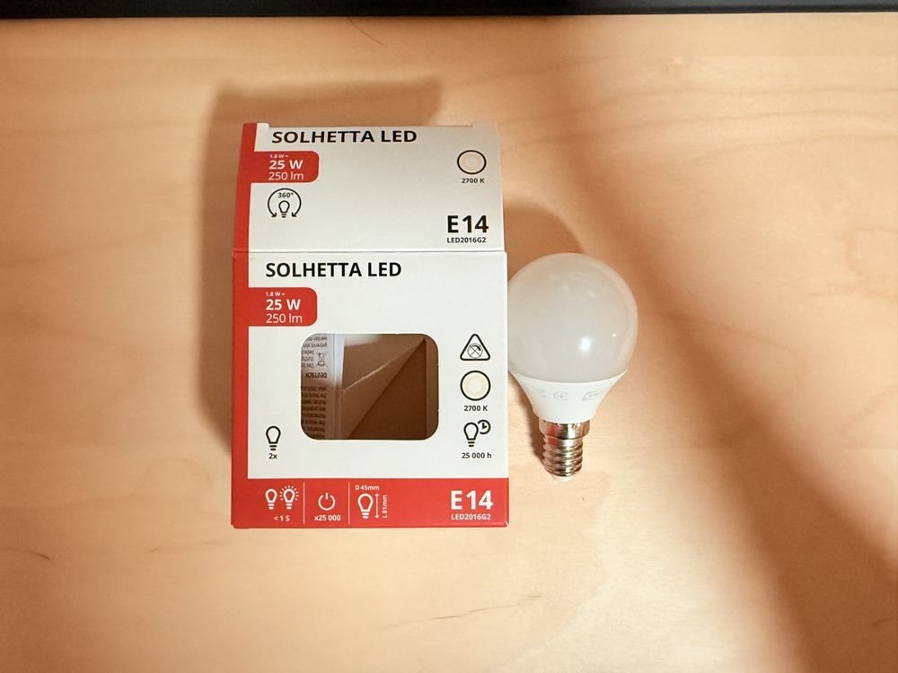 SOLHETTA LED E14, 1.8W (25W), 250 lm, warmweiss, NEU! (Neu und ...