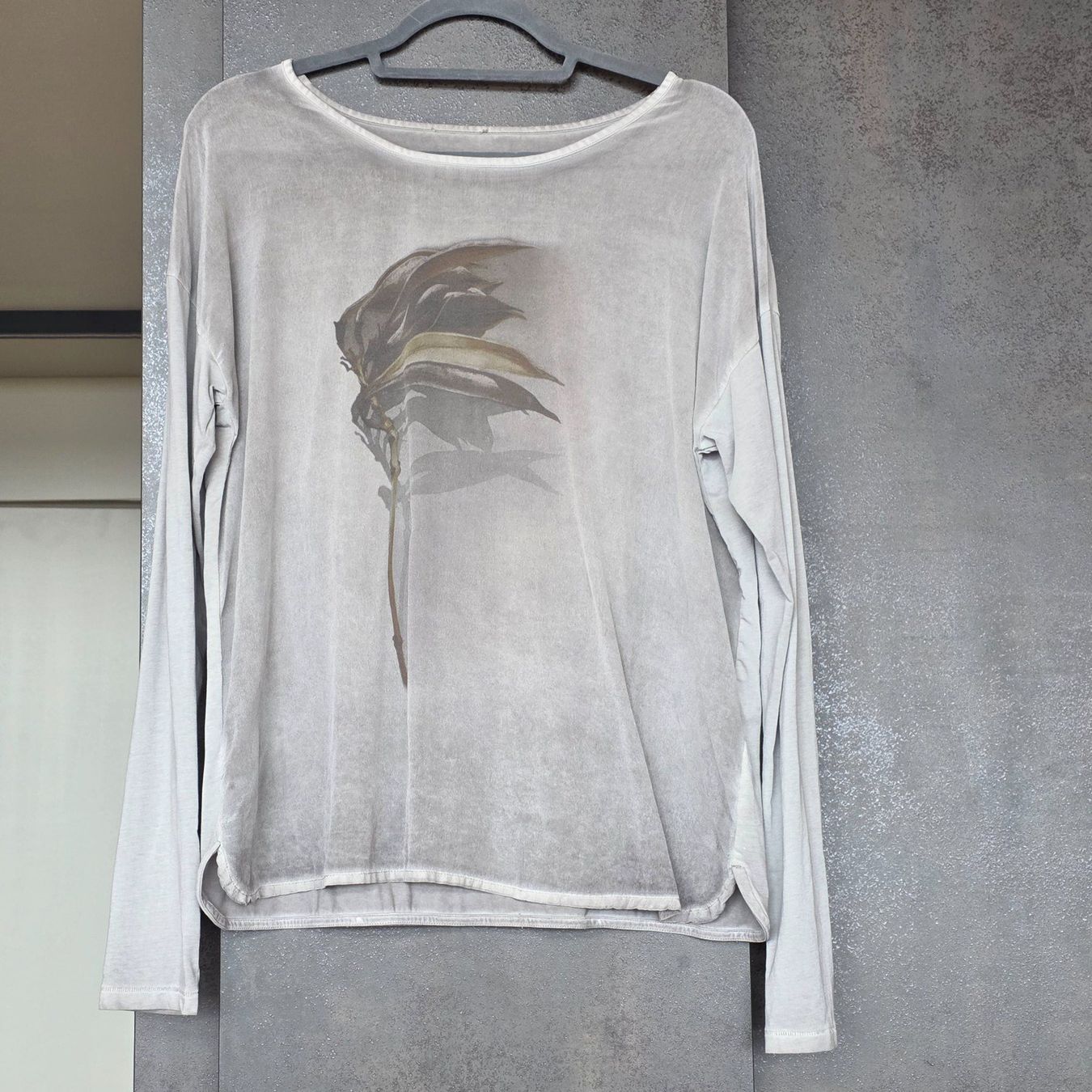 🐸 NILE SEIDENBLUSE L LEICHTER PULLOVER SEIDE PALME (Gebraucht) in ...