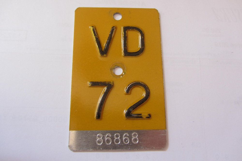 PLAQUE VD 1972 (Gebraucht) in Echallens für CHF 5 – mit Lieferung auf ...