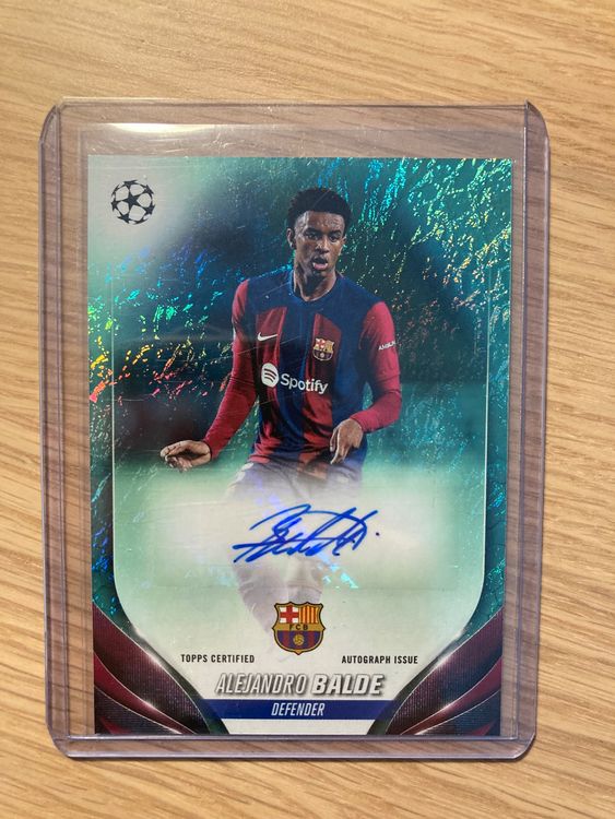 Topps Jade Edition UEFA 23/24 - Alejandro Balde Auto (Neu (gemäss ...
