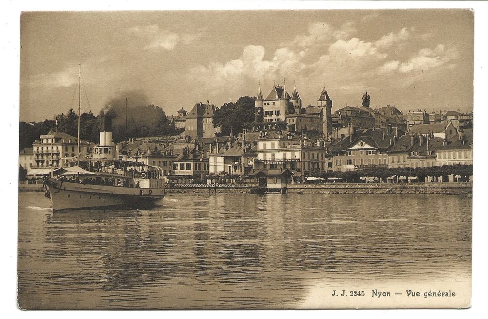 Nyon (VD) Schloss - Hafen - Dampfschiff - 1912 (Gebraucht) in Engelburg ...