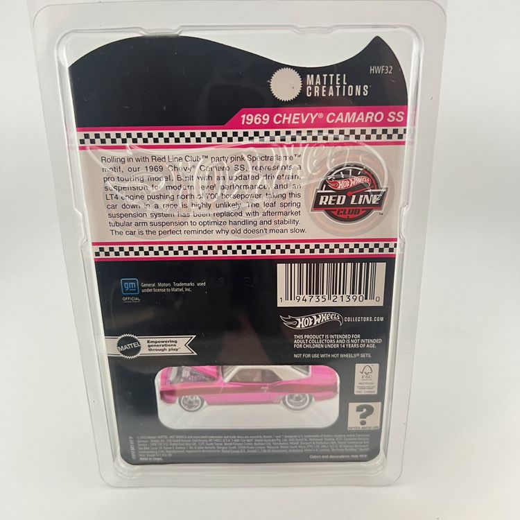 HOT WHEELS RLC 1969 Chevy Camaro Ss / Red Line Club - 2023 (Neu und ...