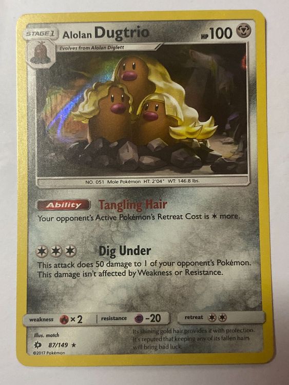 Pokemonkarte Alola-Digdri holo (Neu (gemäss Beschreibung)) in Stadel ...