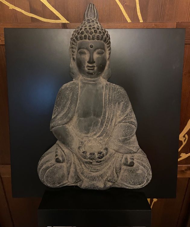 Super Buddha Figur für an die Wand wie ein Bild 55x55cm (Gebraucht) in ...