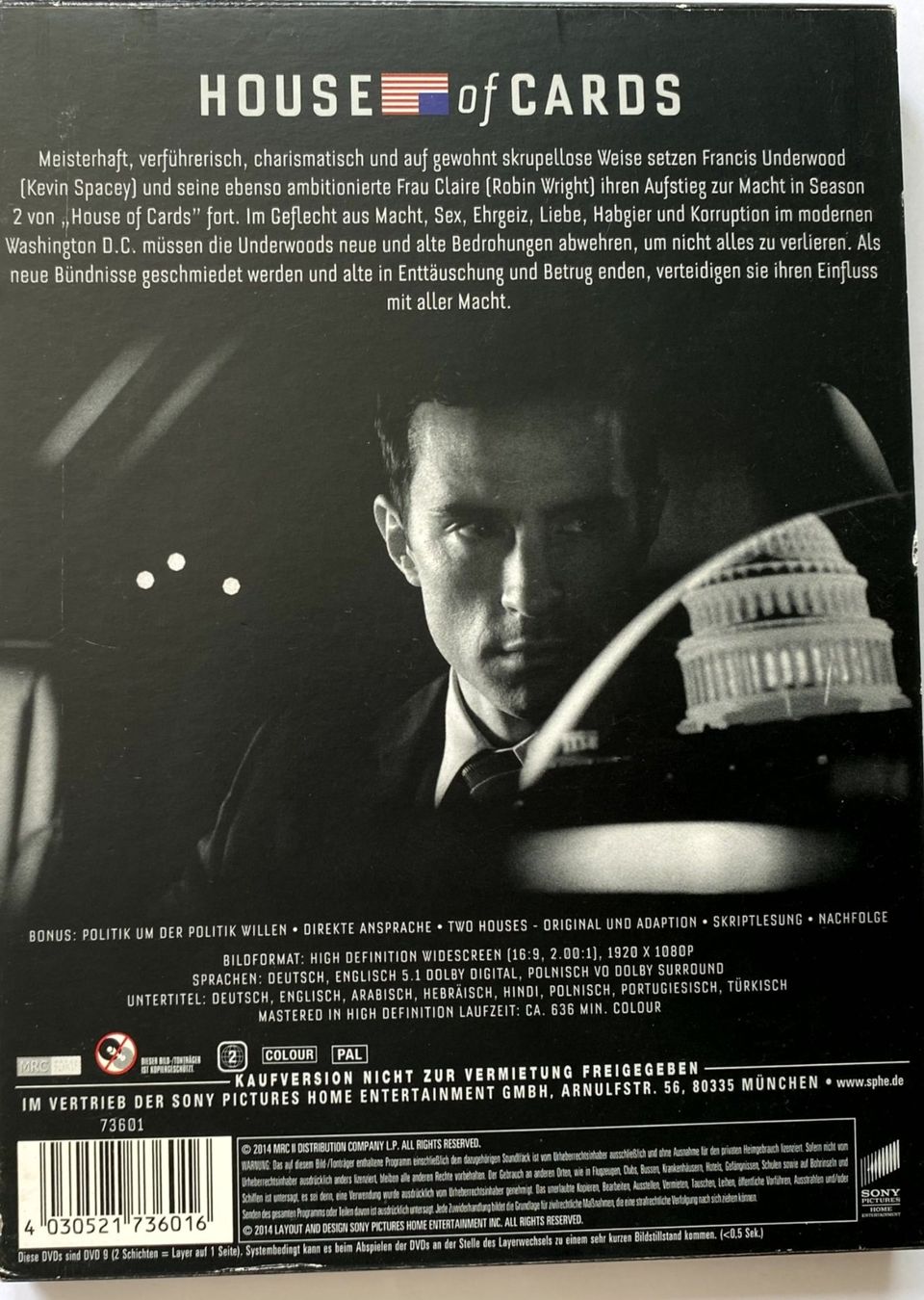 House of Cards – Staffel 2 (Box) DVD (Gebraucht) in Baden für CHF 5 ...