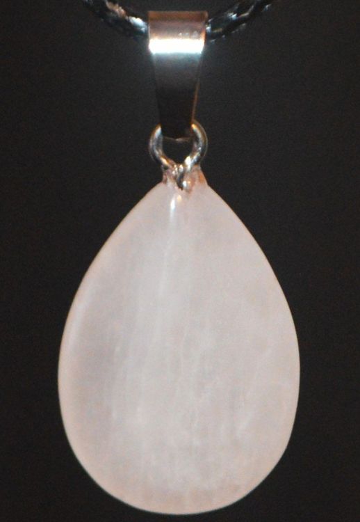 Halskette X-522 – Tropfen Rosa Quarz – 2,3x1,6 cm (Neu und ...