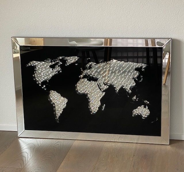 Wandbild (Weltkarte) aus Glas | Kaufen auf Ricardo