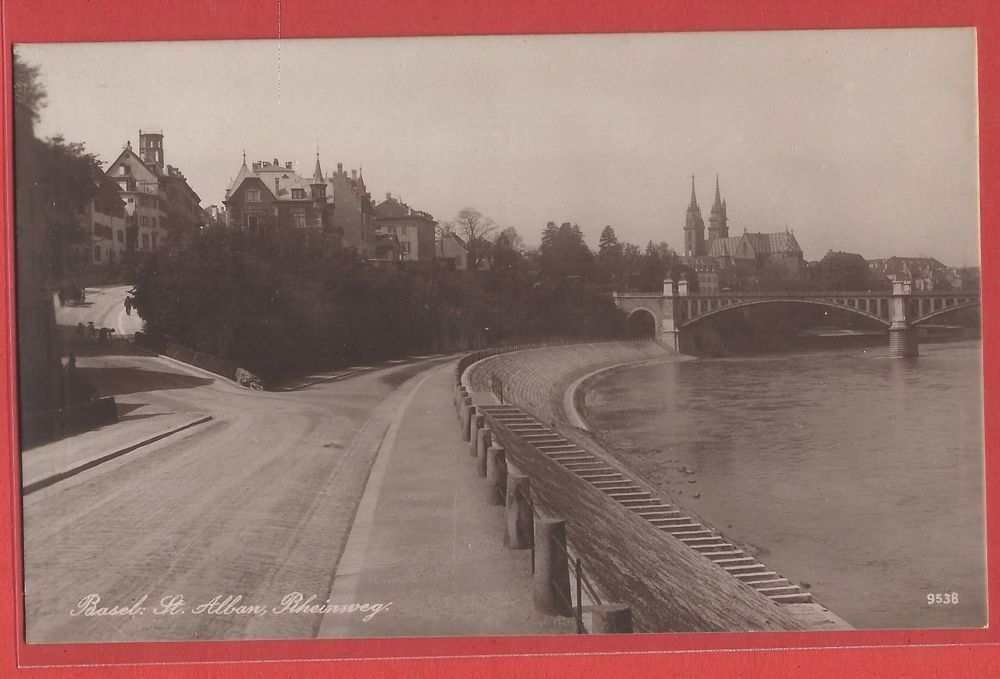 Basel - St. Alban Rheinweg - Fotokarte ca. 1915 (Gebraucht) in ...